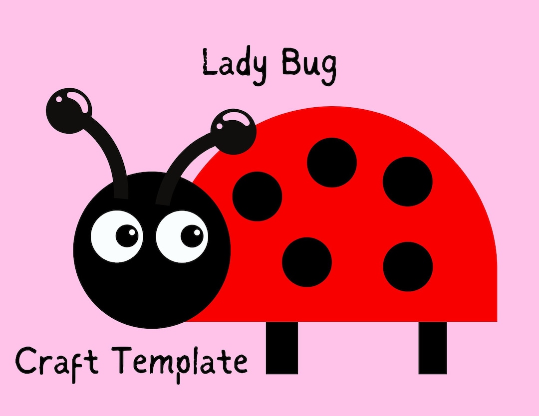 Lady Bug Craft Template, Spring Craft for Kids, Insect Craft for ...
