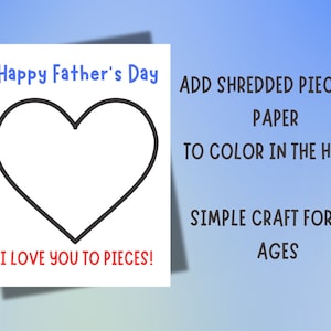 Father's Day Craft From Kids, Easy Crafts for Dads, Shredded Pieces of ...