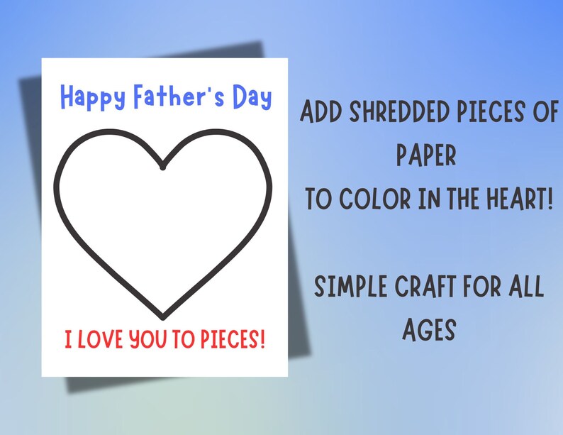 Father's Day Craft From Kids, Easy Crafts for Dads, Shredded Pieces of ...
