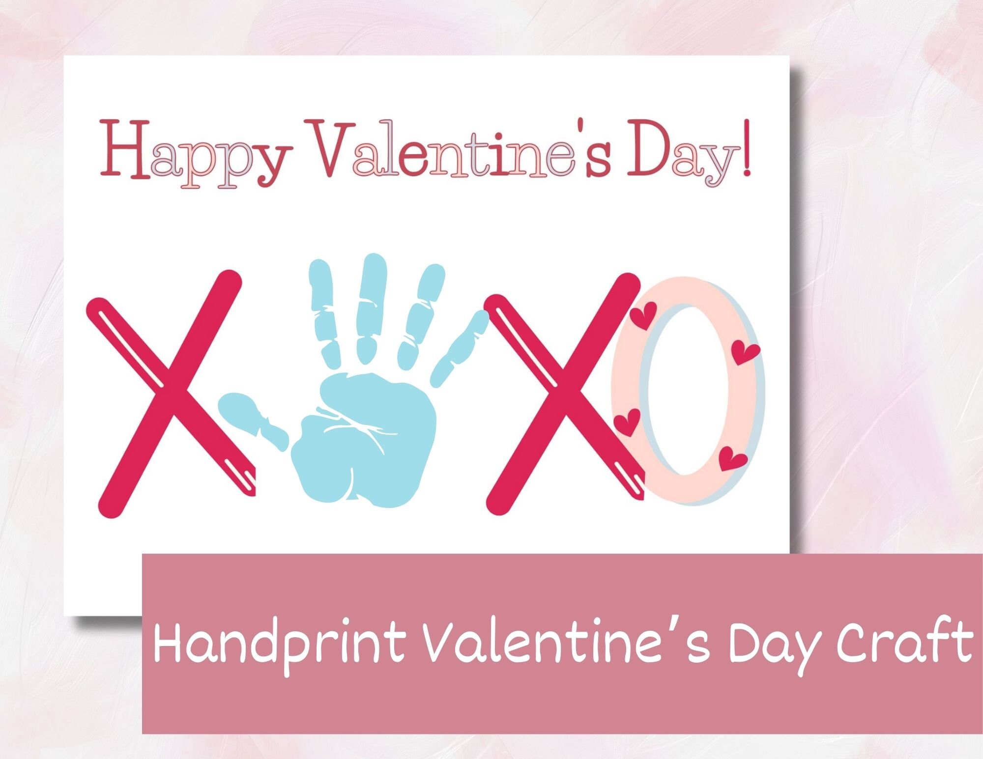 Valentine's Day Handprint Craft Template, Valentine Craft for Kids ...