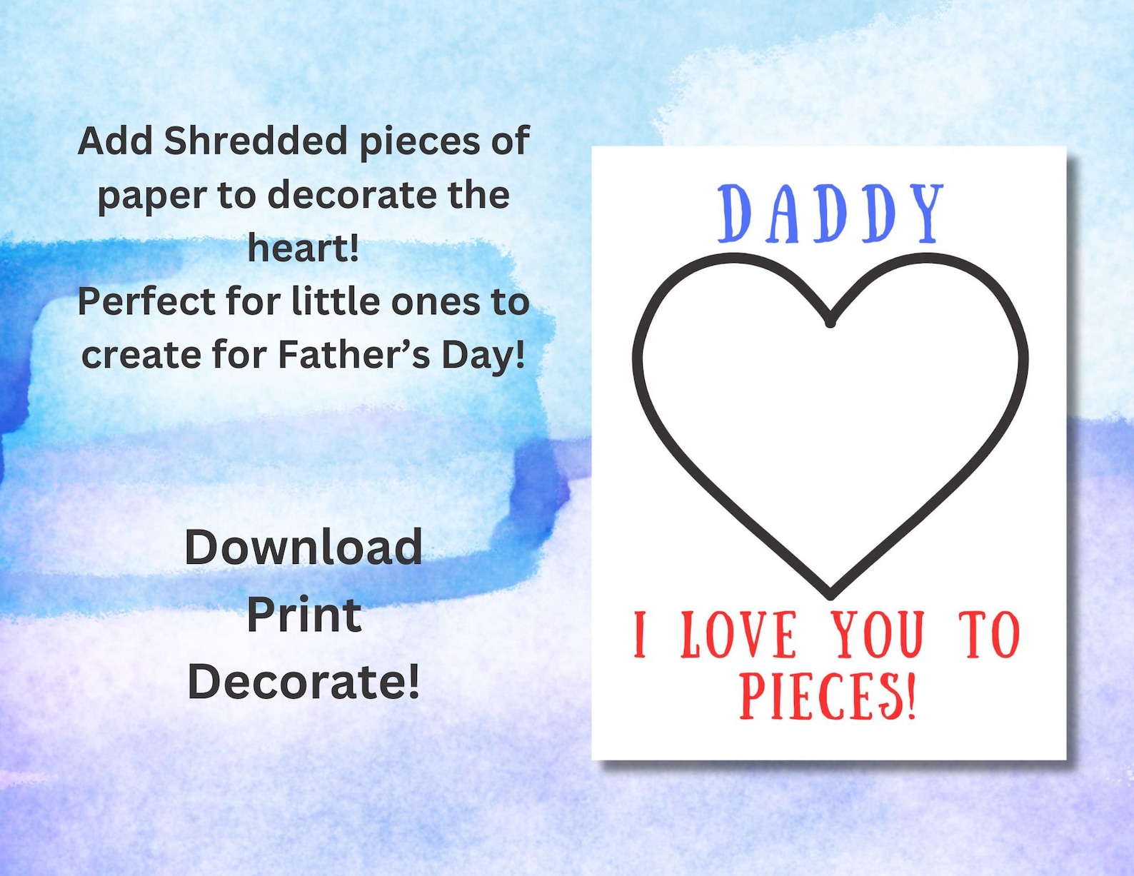 Father's Day Craft From Kids, Easy Crafts for Dads Birthday, Shredded ...