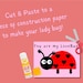 Valentine's Lady Bug Craft Template, Cut & Paste Valentine Craft for ...