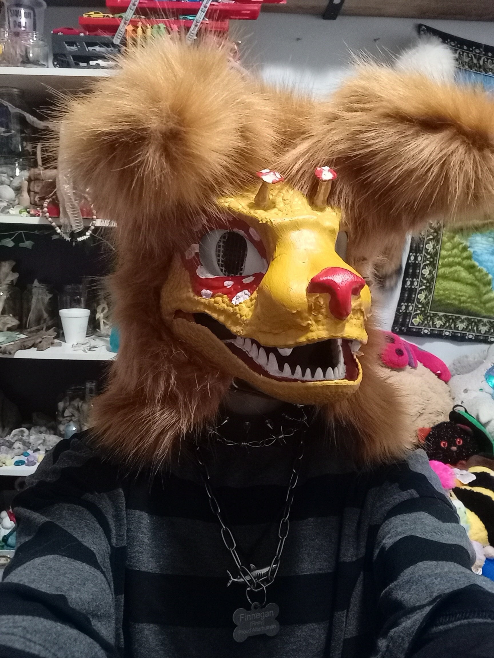 Premade Mushroom Golden Retriever Dinomask - Etsy