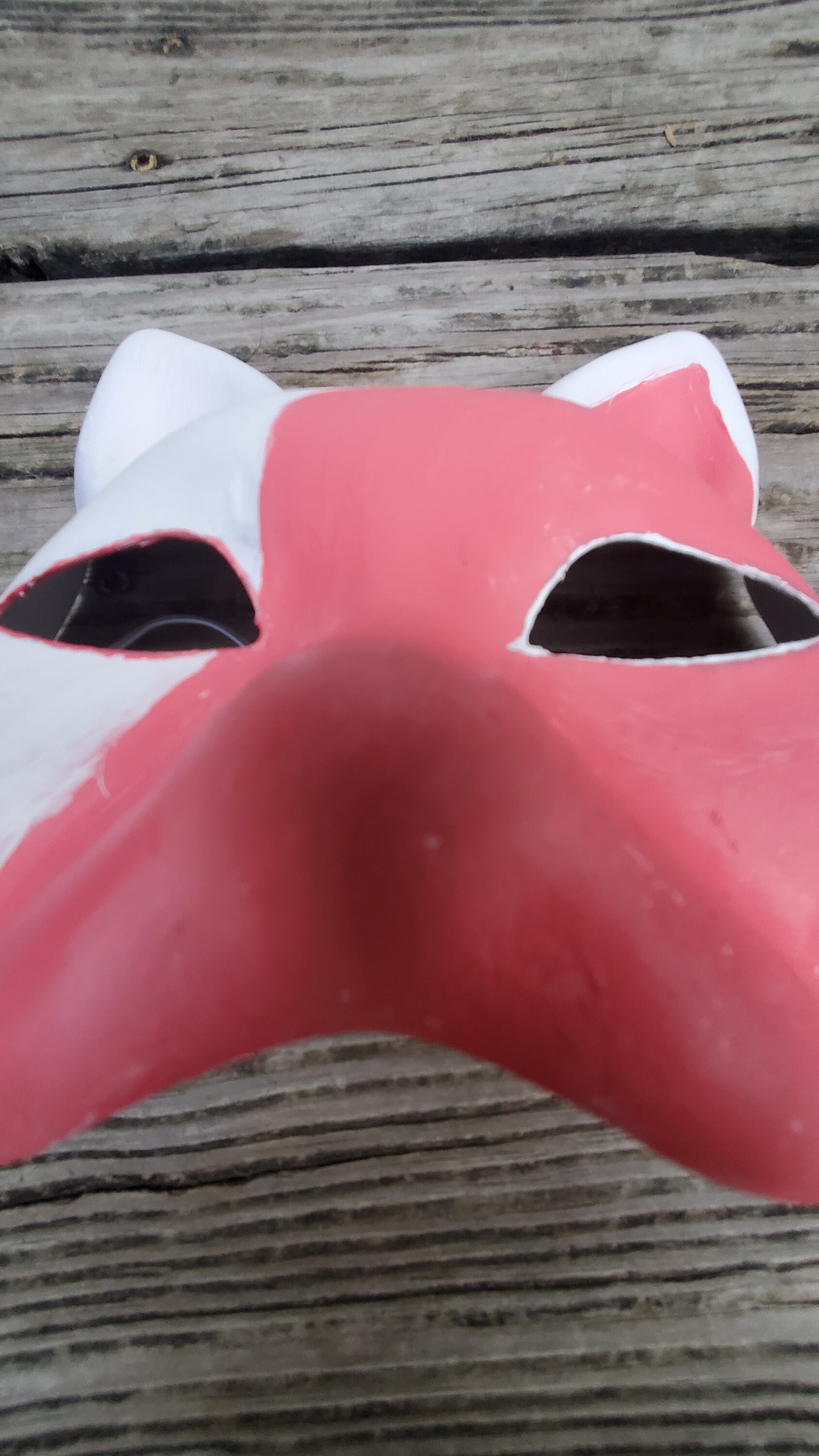 Pink and White Cat Mask - Etsy
