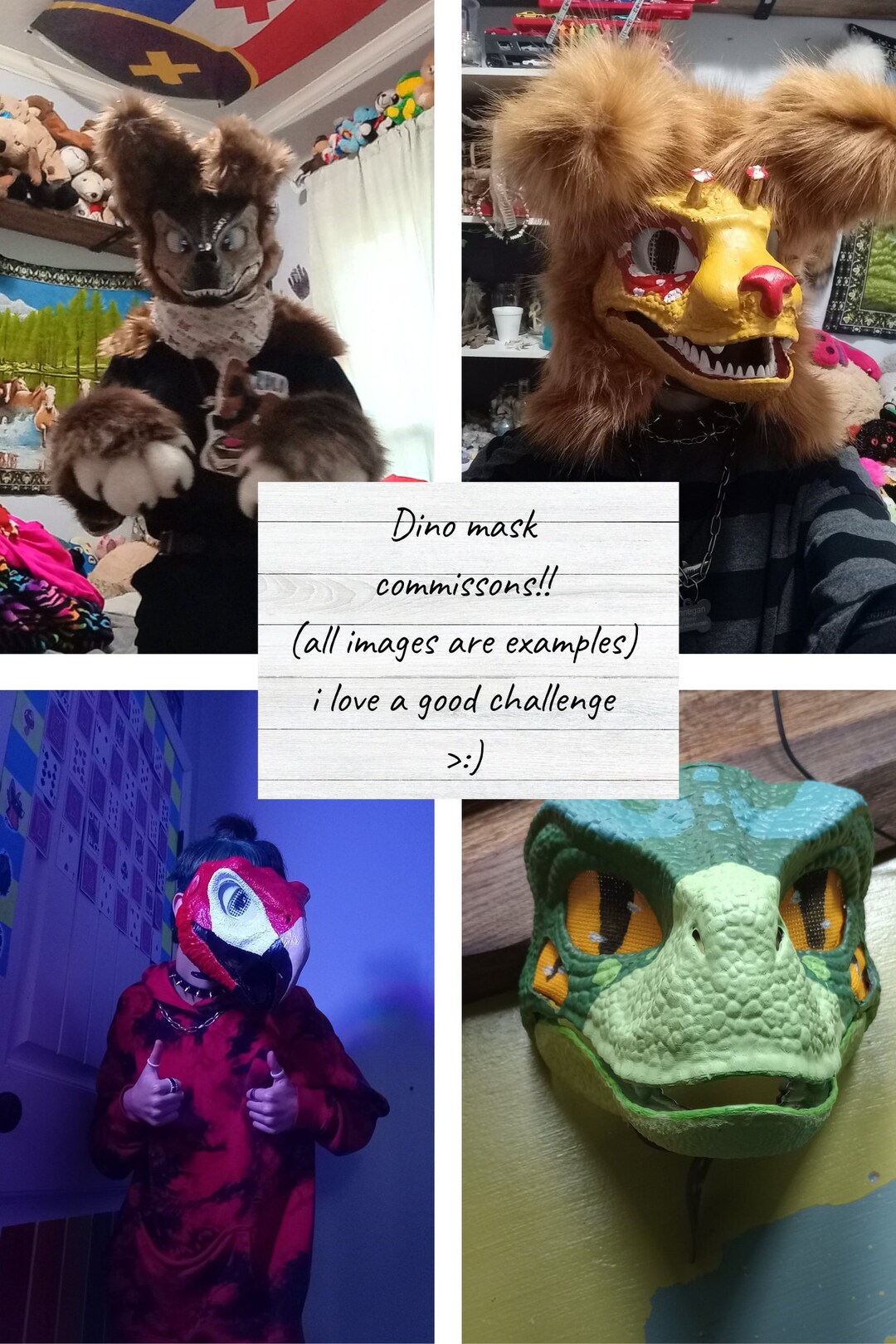 OPEN Custom Dino Mask COMMISSIONS!! - Etsy