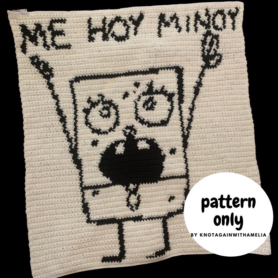 Doodlebob - Spongebob - Tapestry Crochet Pattern - Handmade Crochet Art ...