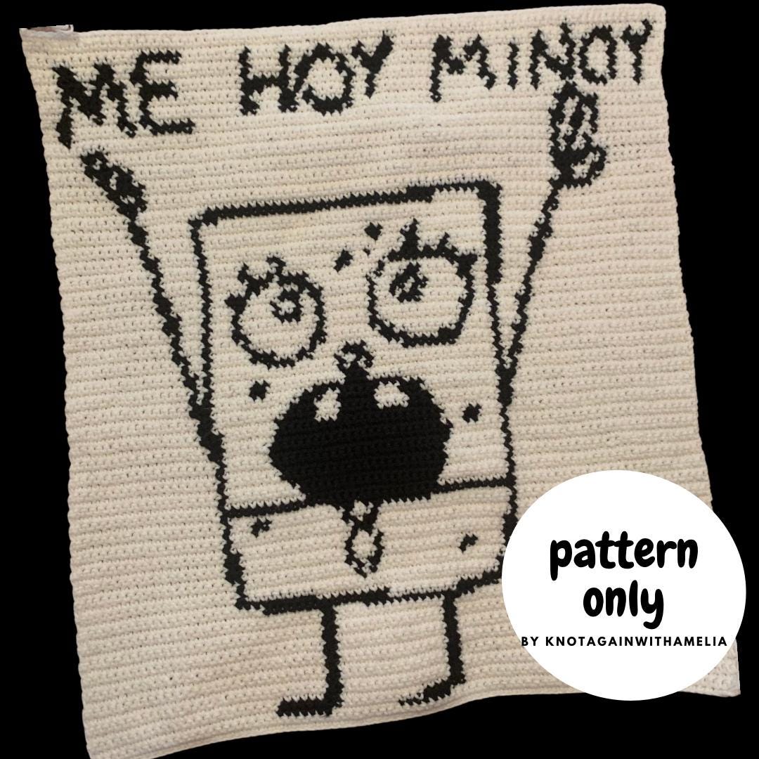 Doodlebob - Spongebob - Tapestry Crochet Pattern - Handmade Crochet Art ...