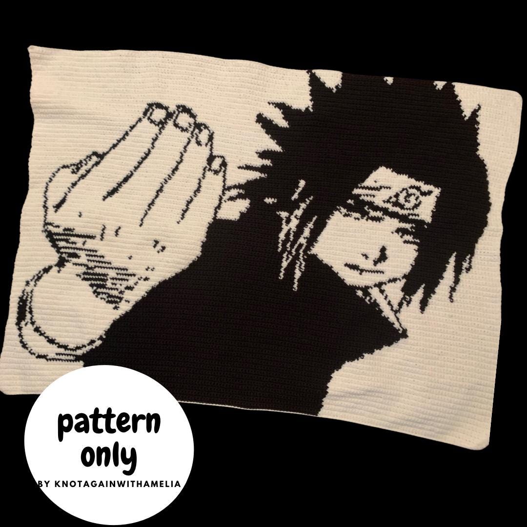 Sasuke Uchiha - Naruto - Tapestry Crochet Pattern - Patterns - Wall ...