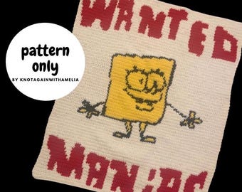 Doodlebob - Spongebob - Tapestry Crochet Pattern - Handmade Crochet Art ...