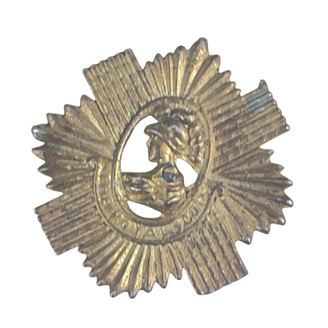 Vintage Royal Scots Military Badge 1940s 1950s Starburst Style With ...