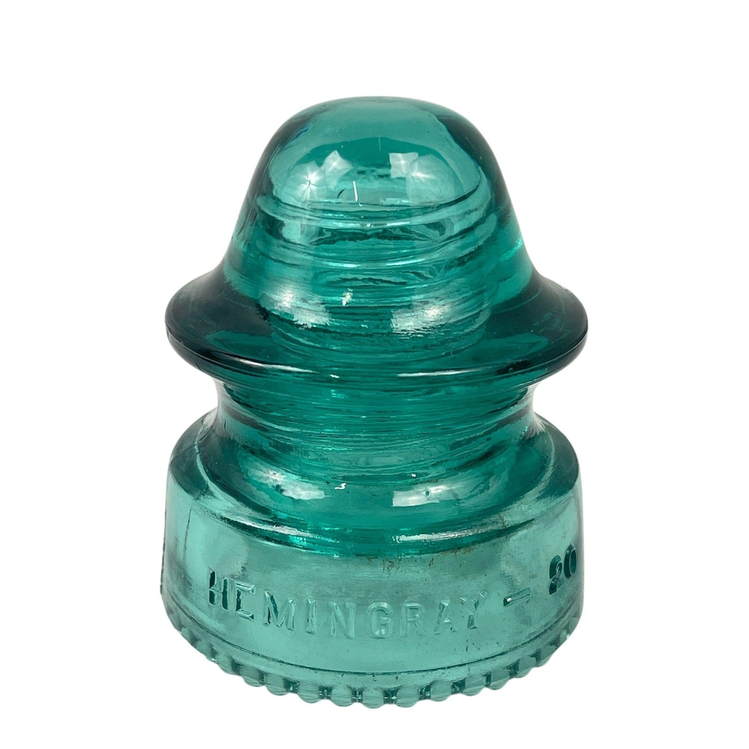 Vintage Hemingray No. 20 Aqua Glass Insulator 4" Height - Etsy