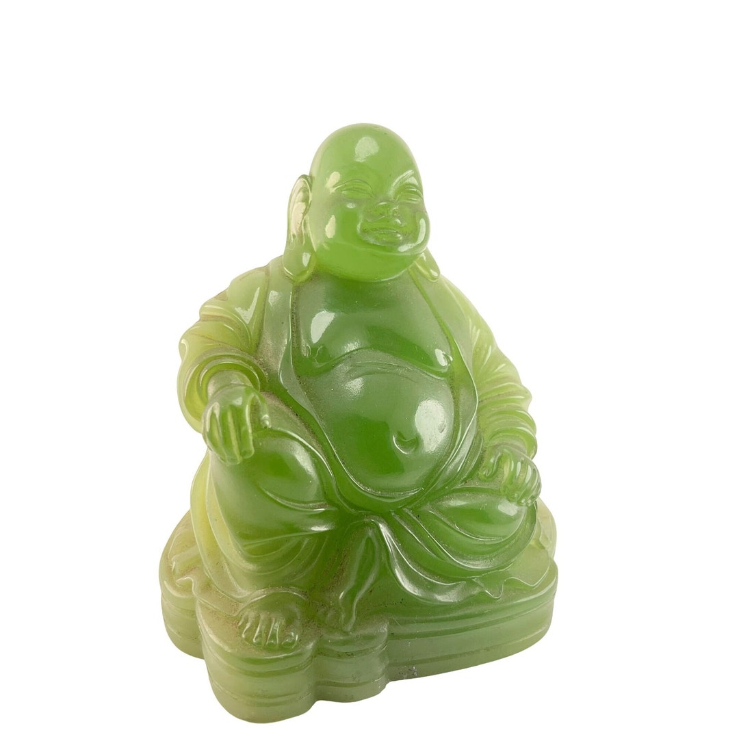 Jade Resin Fat Laughing Buddha Artifact From Harods Labeled 5 - Etsy