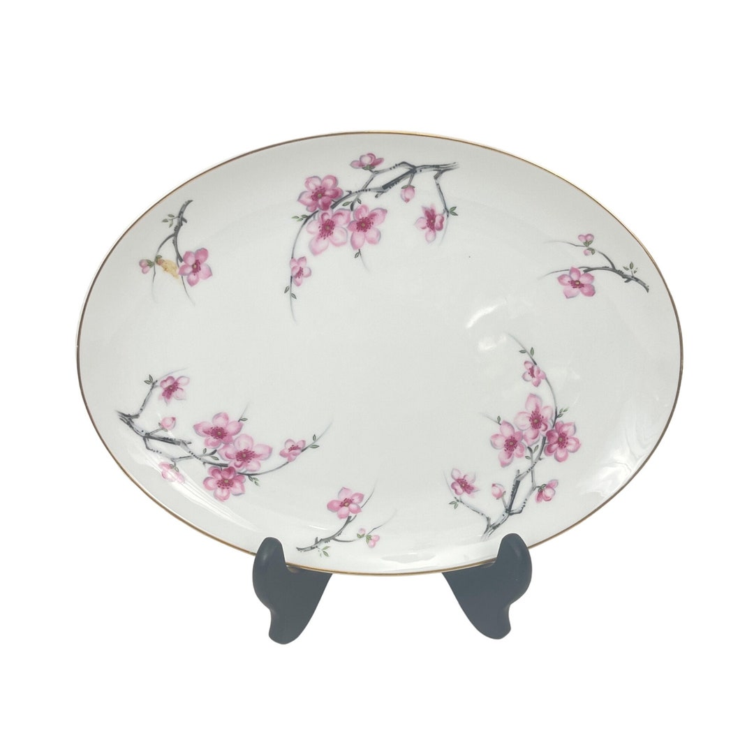 Diamond China Cherry Blossom Oval Platter Vintage China - Etsy