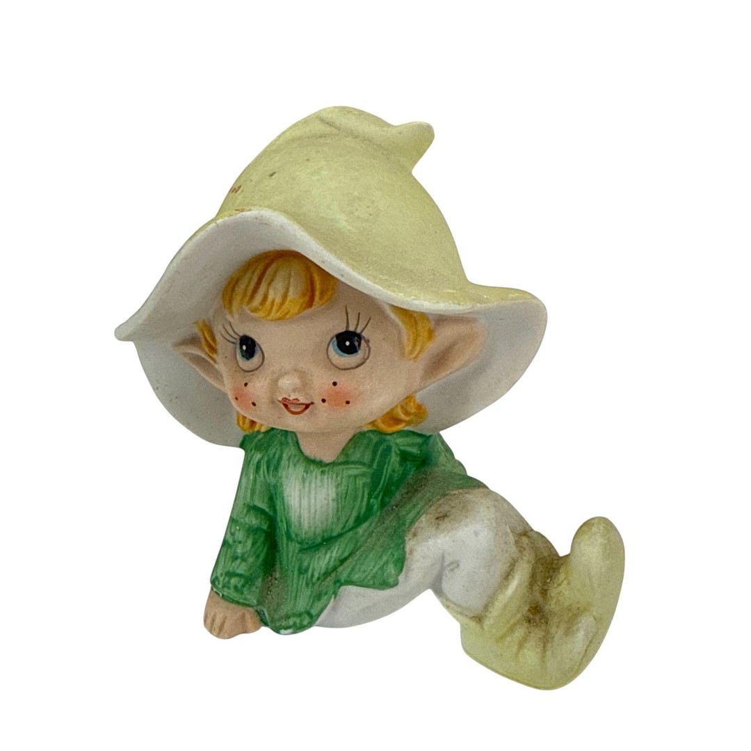 Vintage Homco Elf Pixie Figurine 5213 Ceramic Made in Taiwan Sitting ...