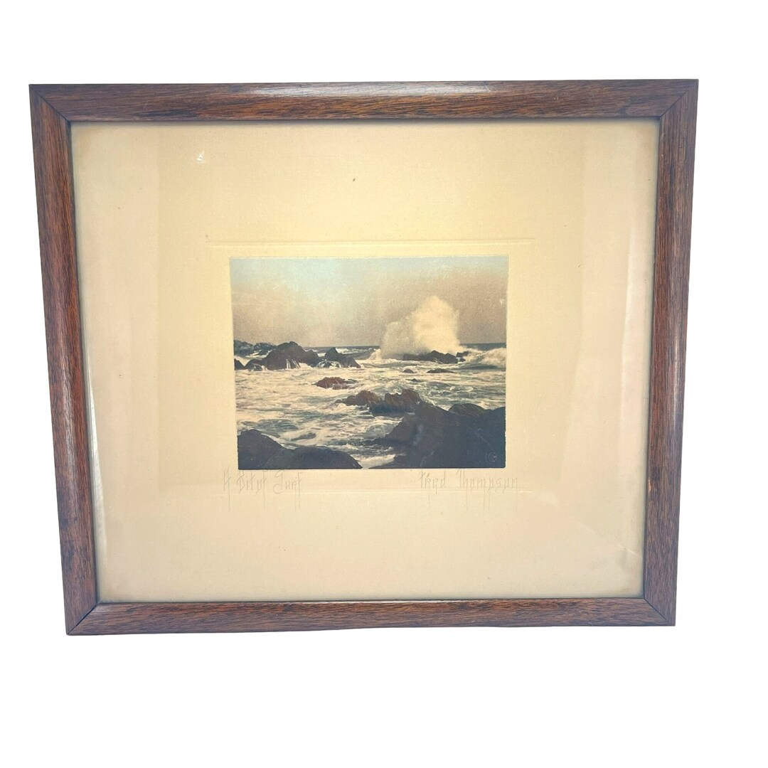 Fred Thompson Hand Signed Hand Tinted Photograph A Bit of Surf - Etsy