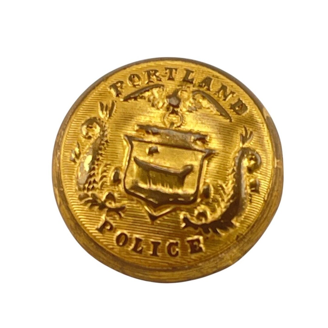 Antique Portland Police Brass Uniform Button - Etsy