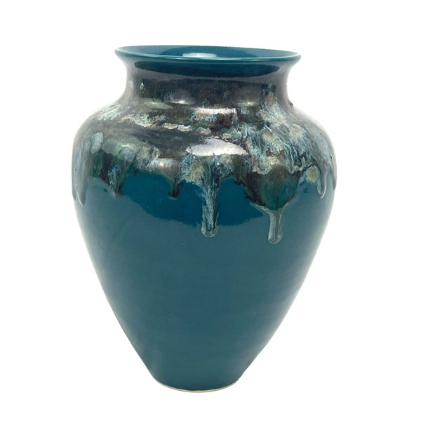 Teal Flower Vase - Etsy