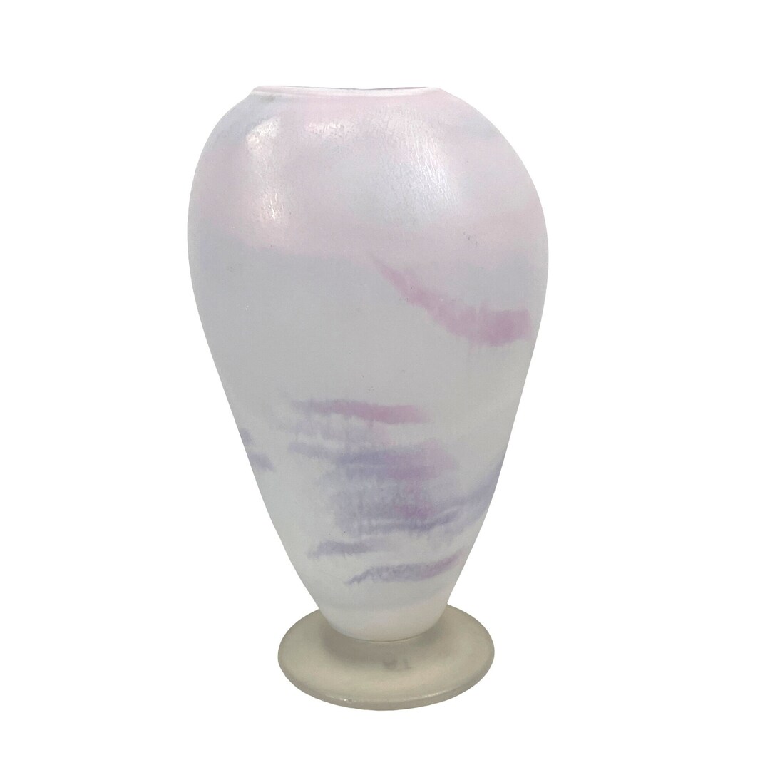 Vintage Roy Wilson American Artist Art Glass Vase Signed 1980s - Etsy