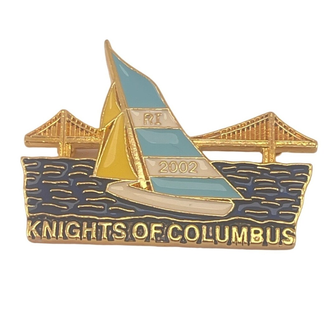 Knights of Columbus 2002 Enamel Pin Sailboat & Bridge Design - Etsy