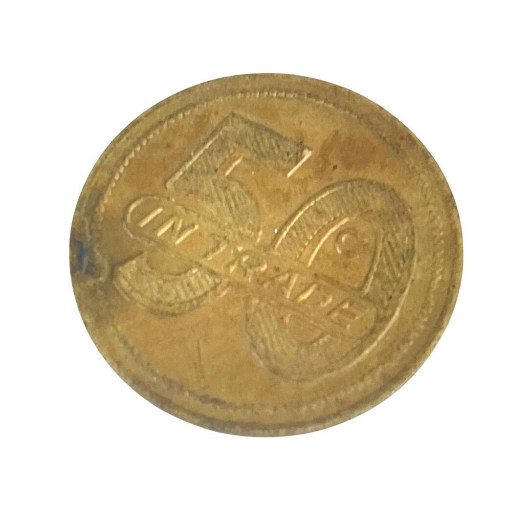 Arlington Park Shell 50 Cent Trade Token Vintage Brass Collectible Coin ...