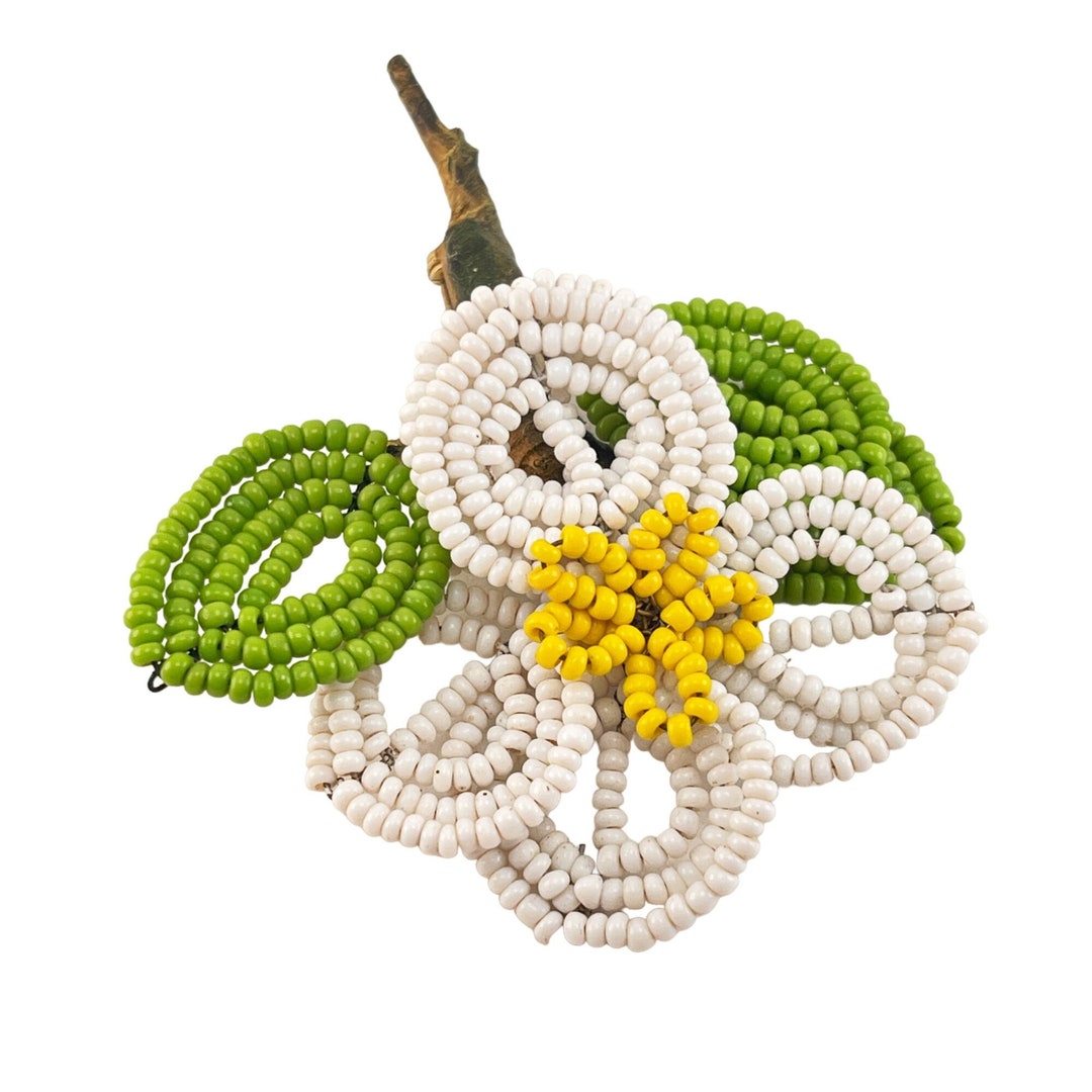 Hand Wired Seed Bead Floral Flower Bouquet Beaded Vintage Pin Brooch - Etsy