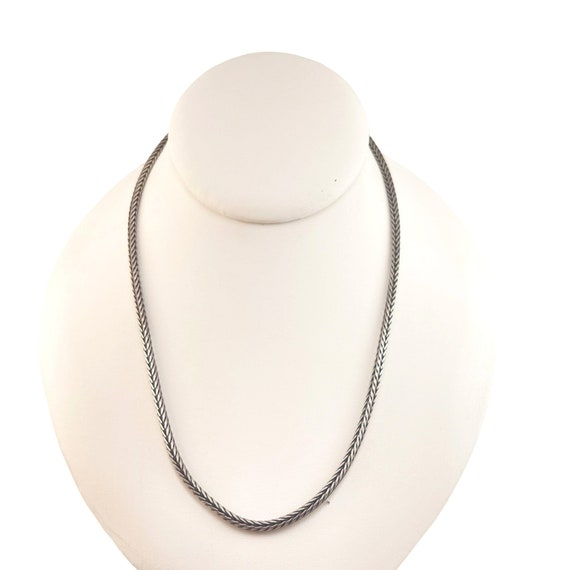 Herringbone Sterling Silver Chain Marked 925 Unisex O… - Gem