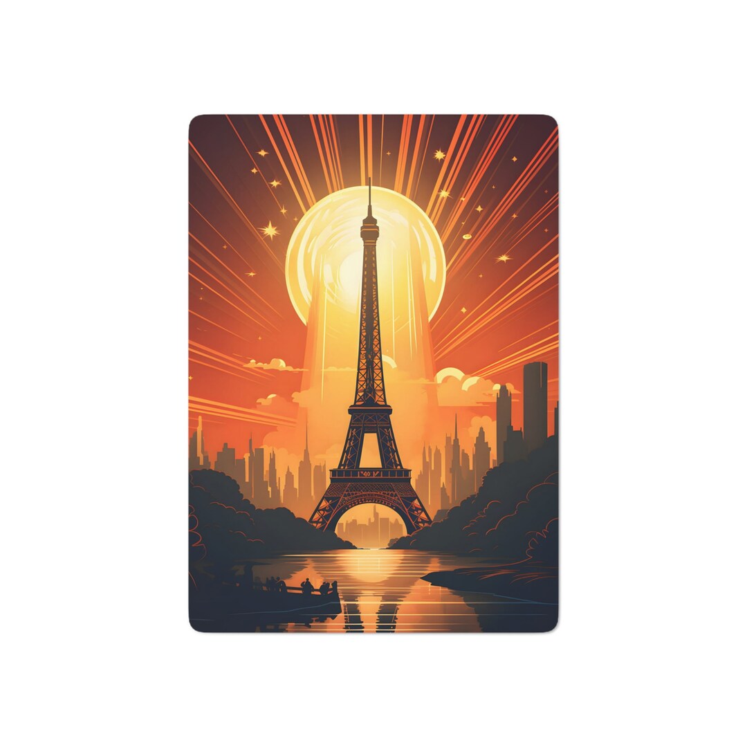 Art Deco Eiffel Tower Poker Cards Customizable Deck for - Etsy