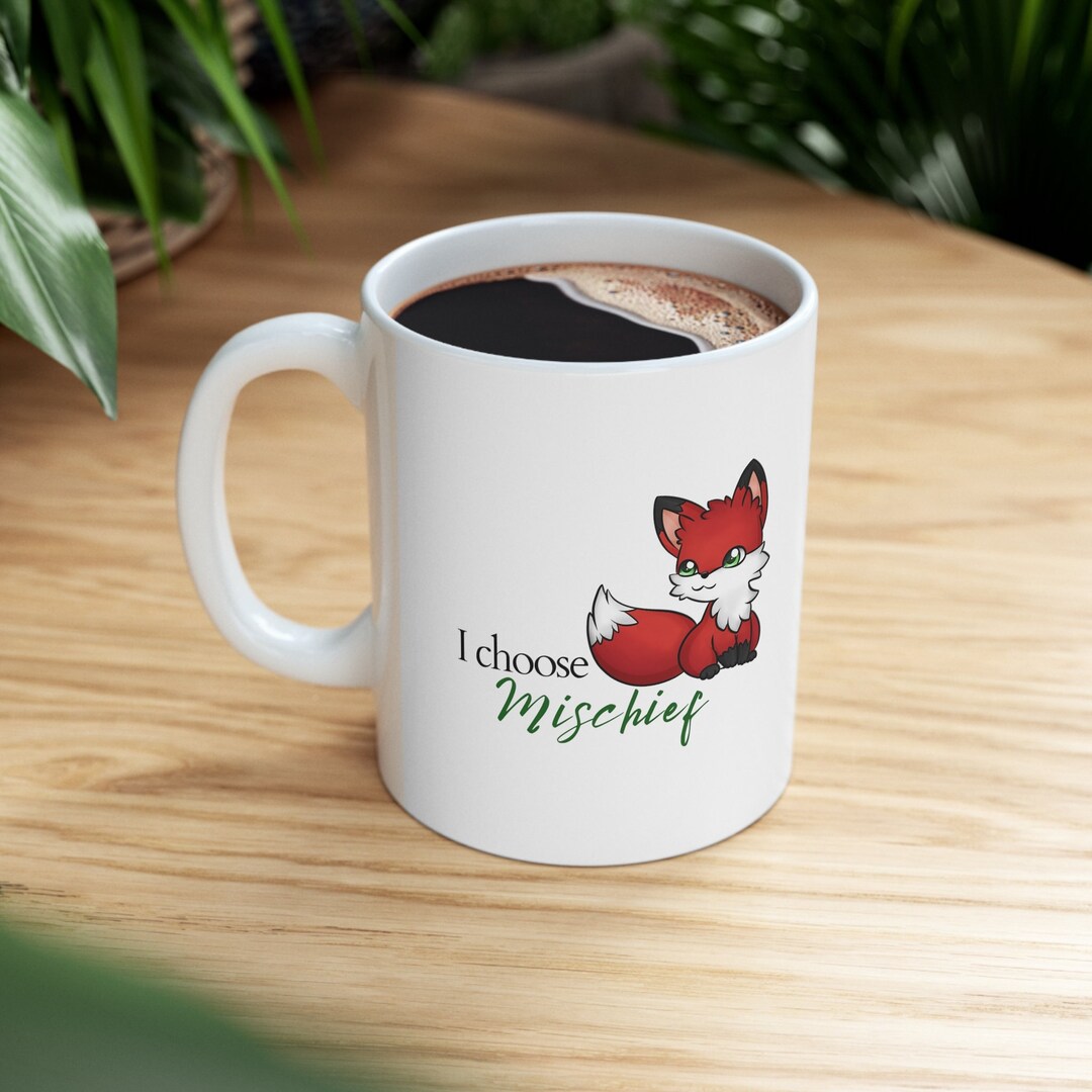 Mischievous Fox Ceramic Coffee Mug, Coffee Lover Gift - Etsy