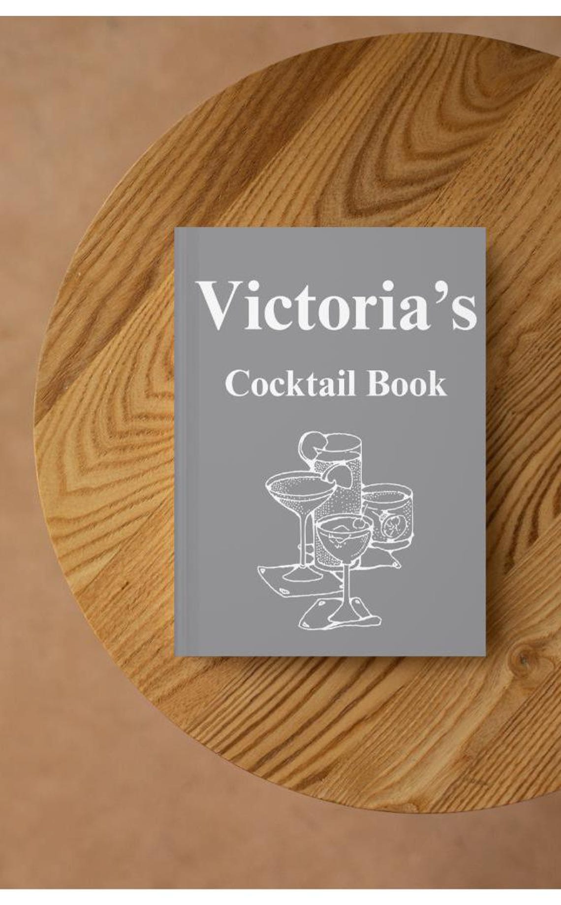 Personalized Cocktail Recipe Book - Drink Recipe Book, Bartender Gift ...