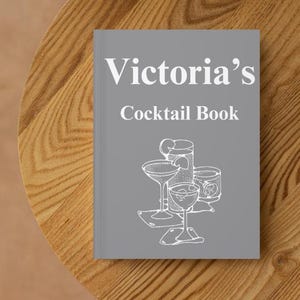Personalized Cocktail Recipe Book - Drink Recipe Book, Bartender Gift ...