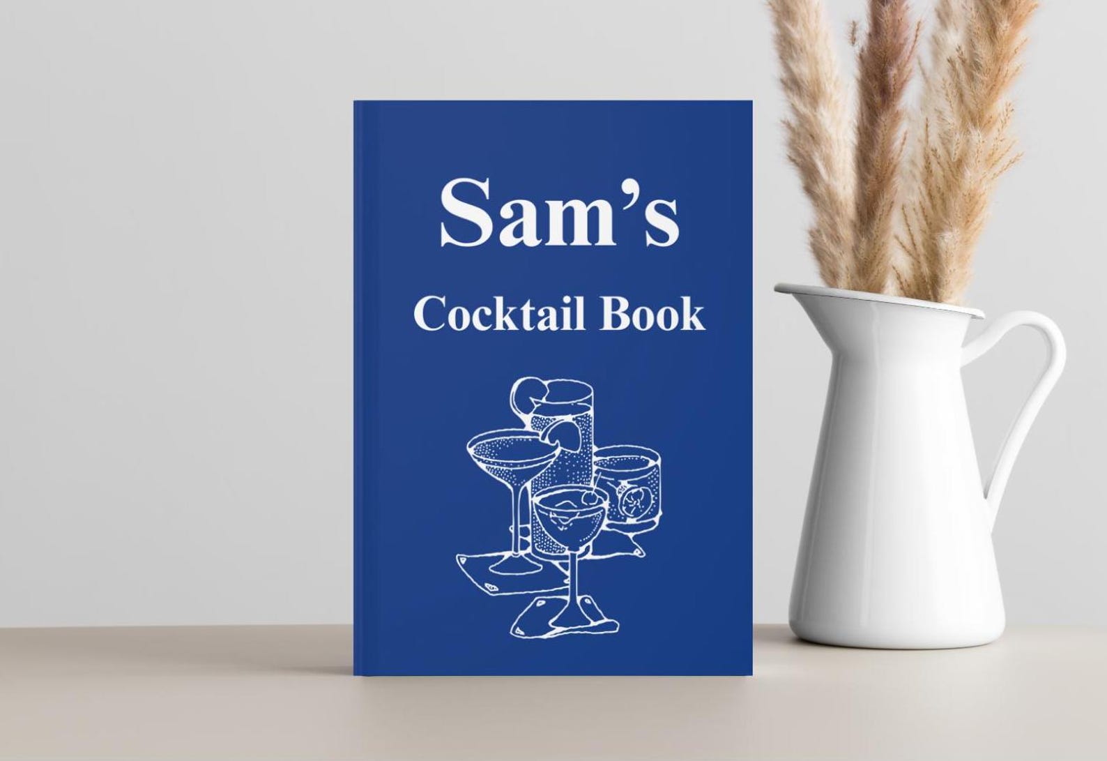 Personalized Cocktail Recipe Book - Drink Recipe Book, Bartender Gift ...