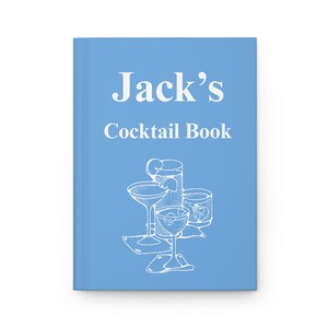 Personalized Cocktail Recipe Book - Drink Recipe Book, Bartender Gift ...