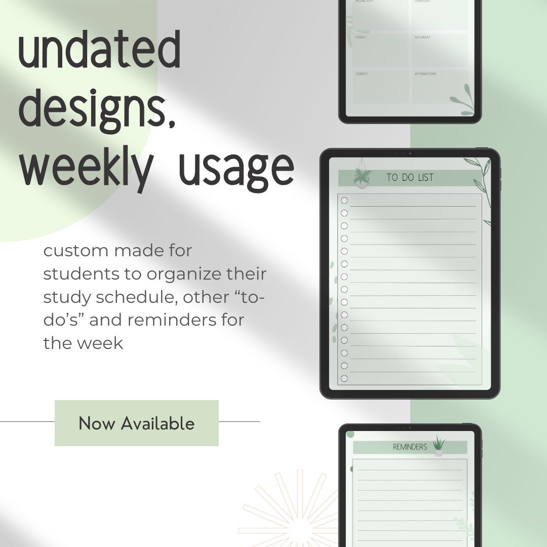Weekly Planner Boho Weekly Planner Student Boho Planner for School To ...