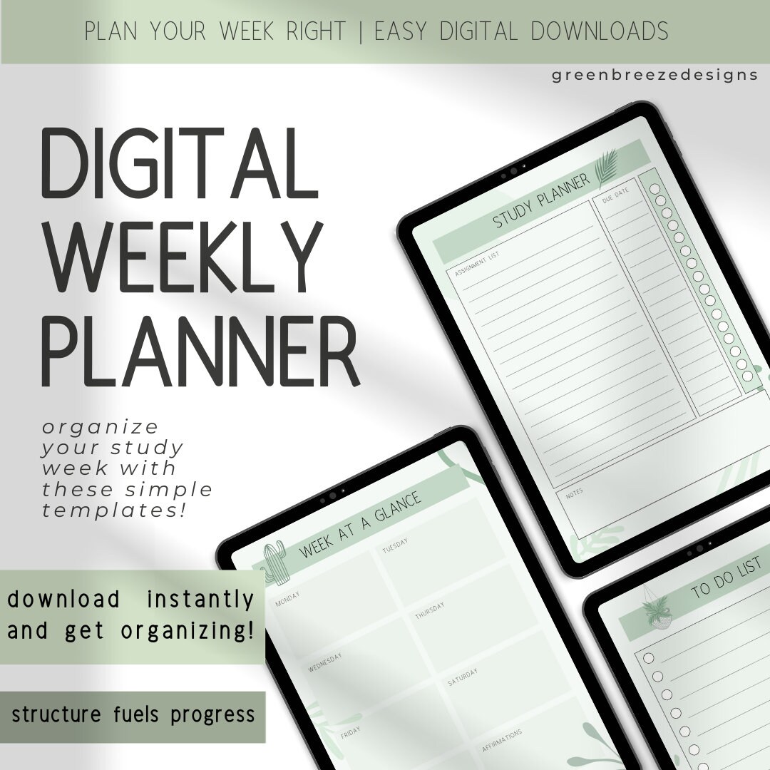 Weekly Planner Boho Weekly Planner Student Boho Planner for School To ...