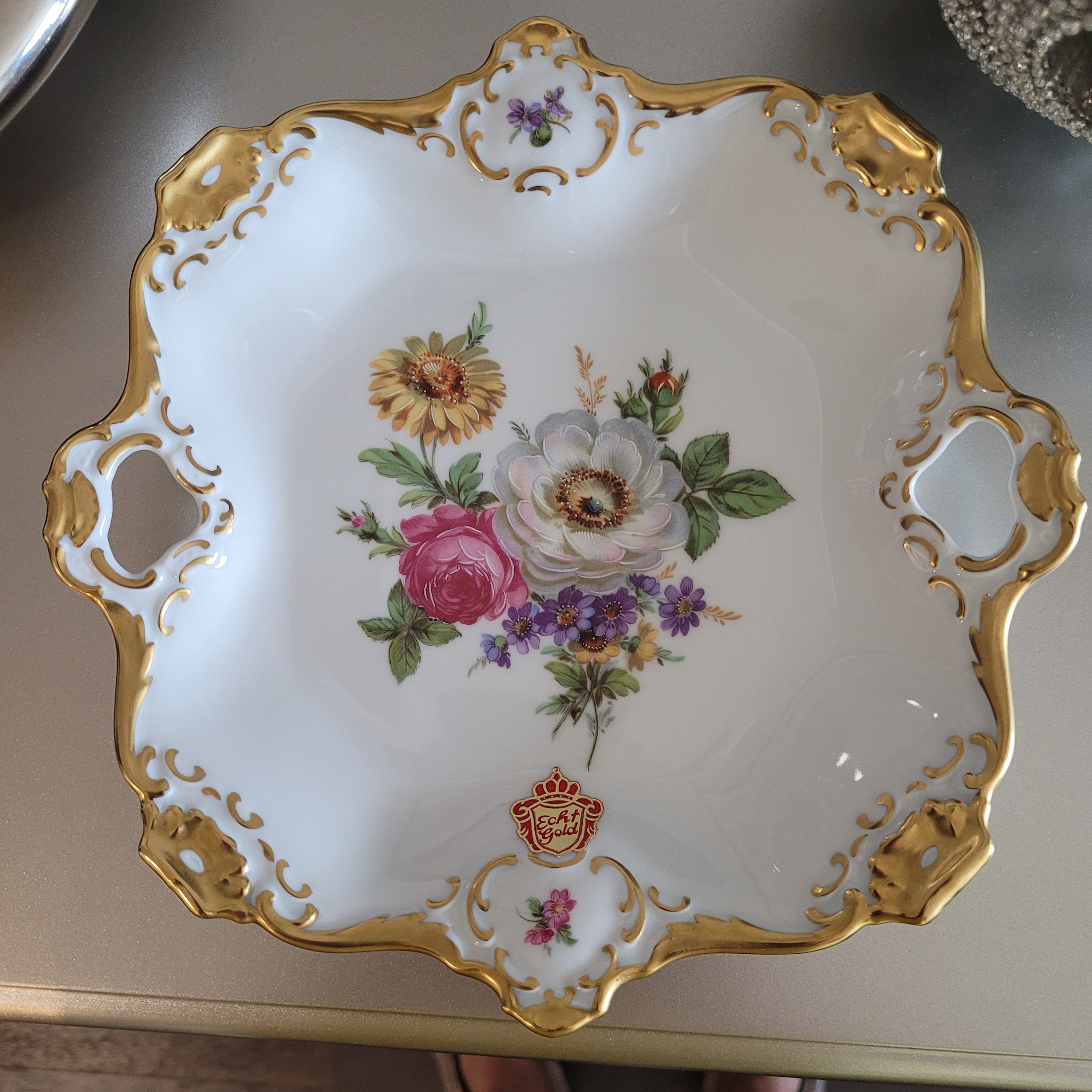 AK - Alka Kunst Bavaria florale Porzellanschale - sieht aus wie neu ...