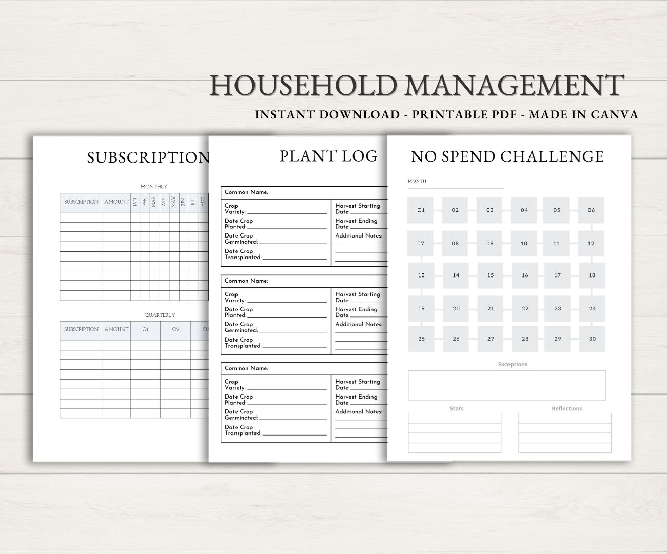 Household Planner Printable Household Management Binder Household ...