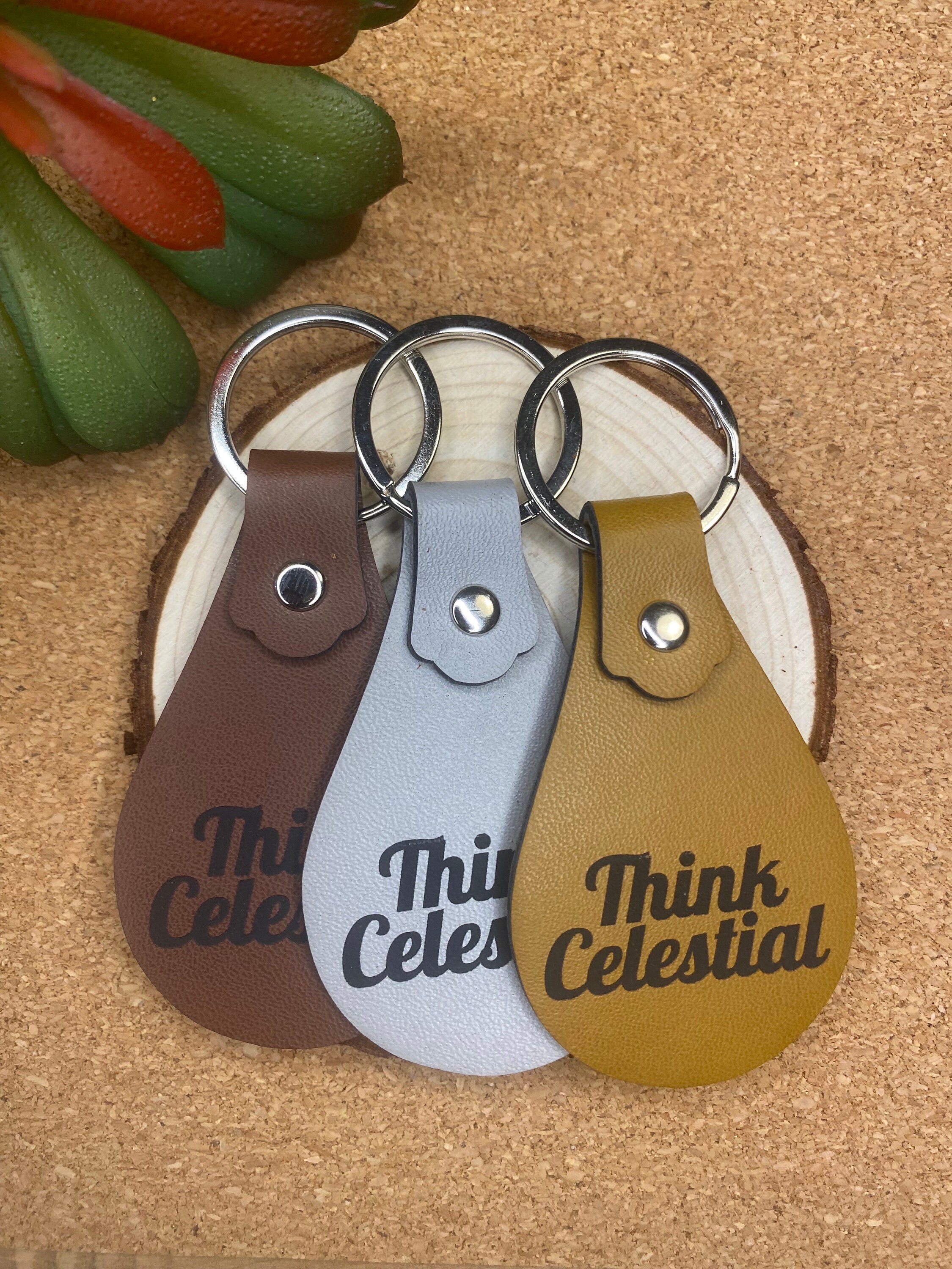 Leather KEYCHAINS Bundle THINK CELESTIAL | Mixed Color | President ...