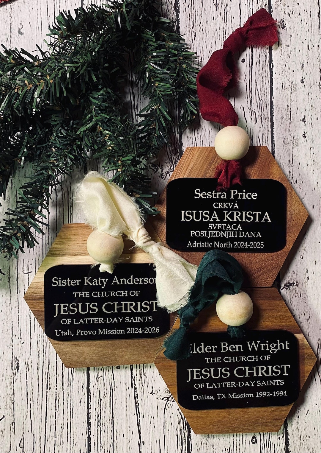Mission Ornament LDS Tag Christmas Decor Missionary Gift Elder Present ...