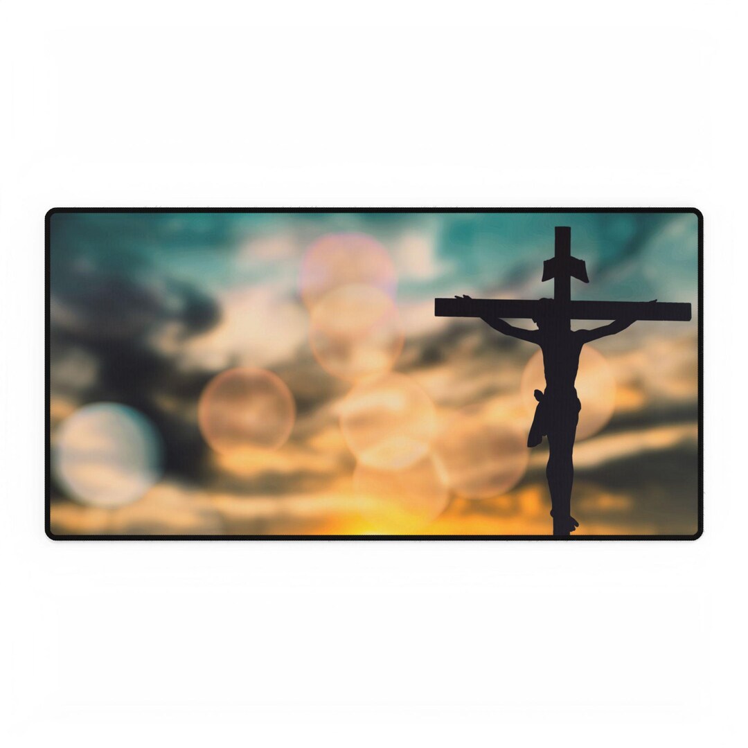 Jesus on the Cross Computer Laptop Desk Mat / High Resolution / Mouse ...