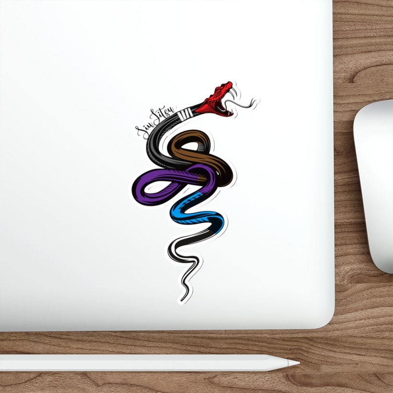 Die-cut Stickers / BJJ Snake Belt Colors / Jiu Jitsu - Etsy