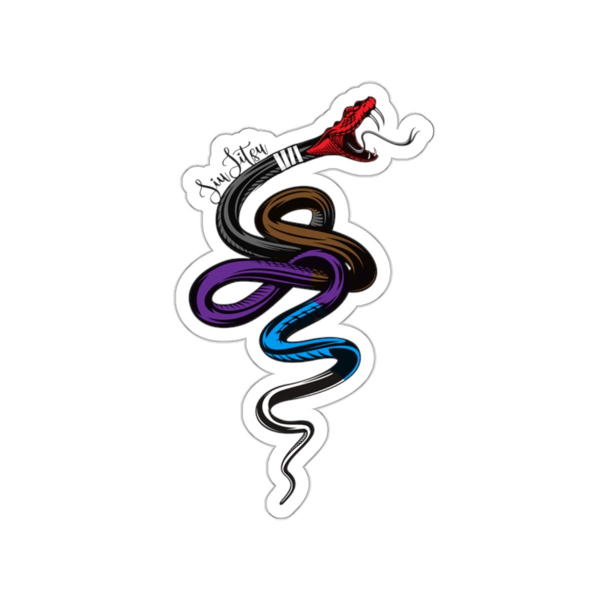 Die-cut Stickers / BJJ Snake Belt Colors / Jiu Jitsu - Etsy