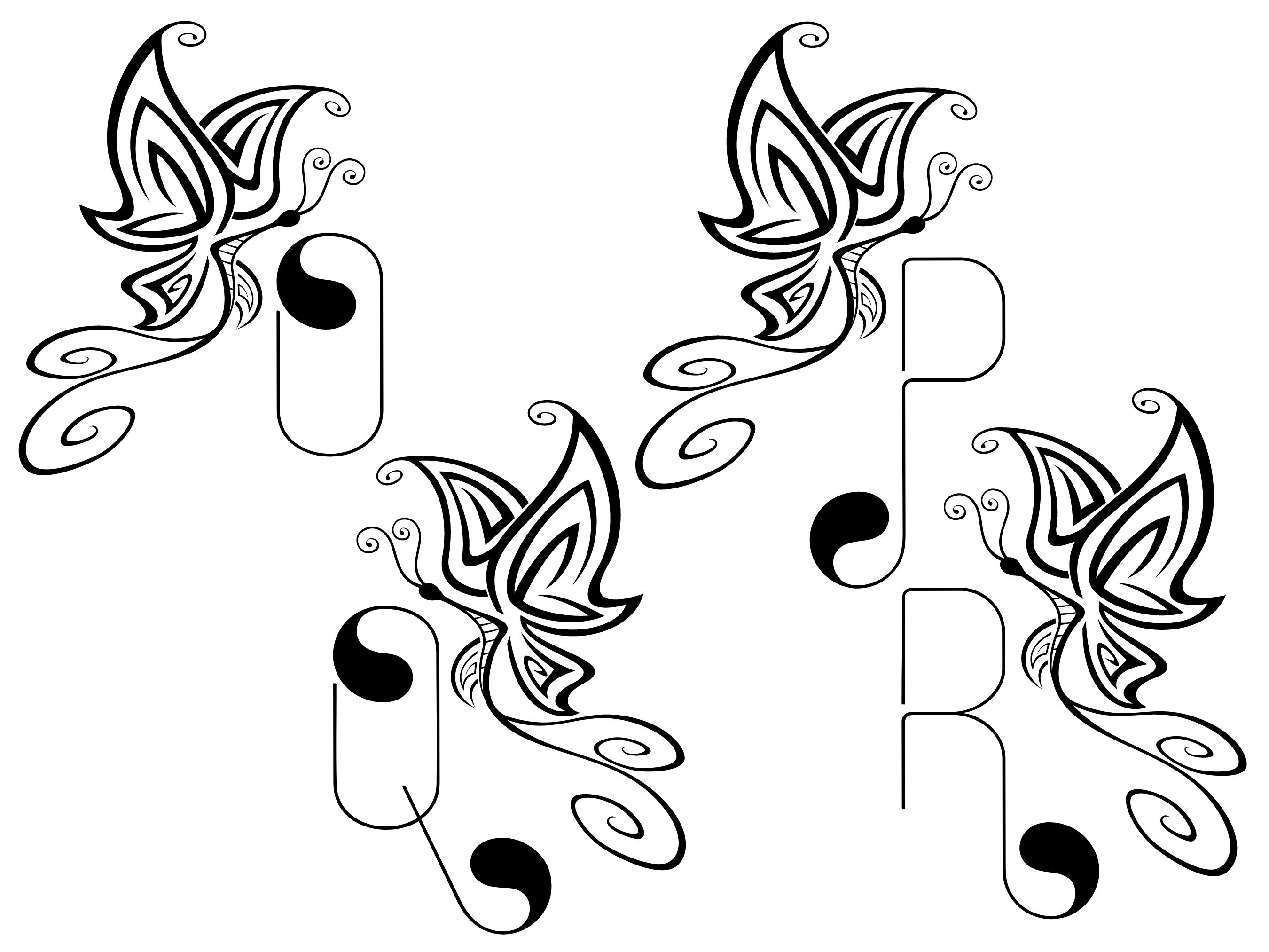 Butterfly Font Svg Png Butterfly Alphabet Fancy Monogram Font Butterfly ...