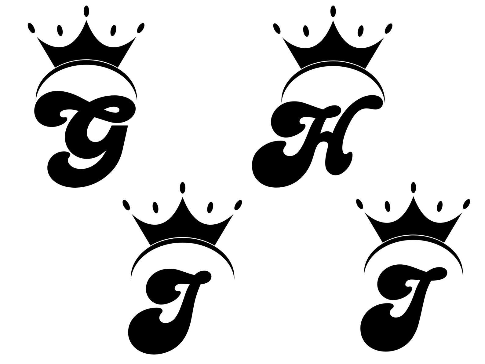 Crown Monogram Svg Png Princess Party Decor Embroidery Fonts Alphabet ...