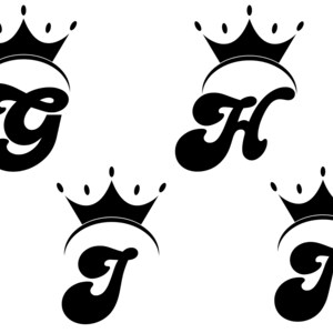 Crown Monogram Svg Png Princess Party Decor Embroidery Fonts Alphabet ...