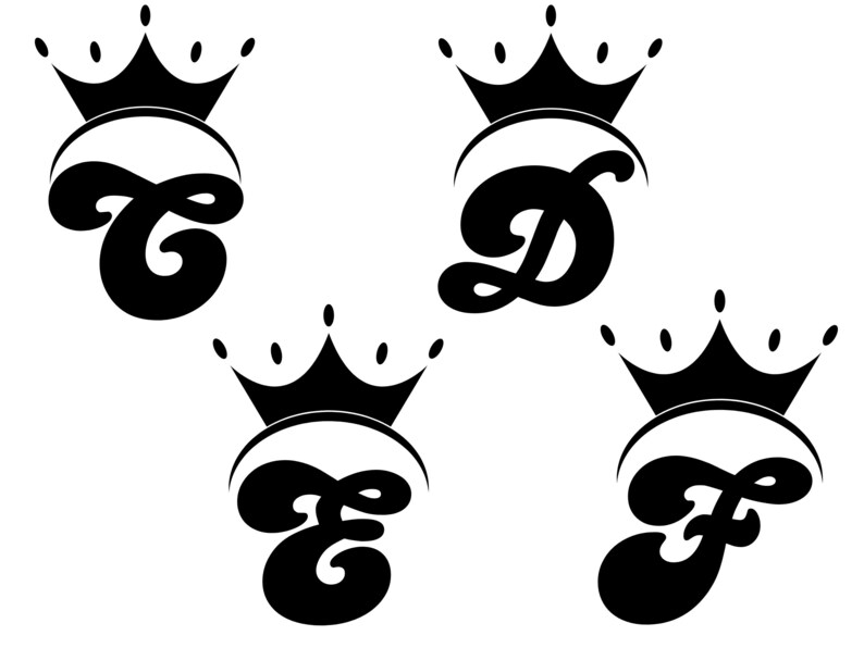 Crown Monogram Svg Png Princess Party Decor Embroidery Fonts Alphabet ...