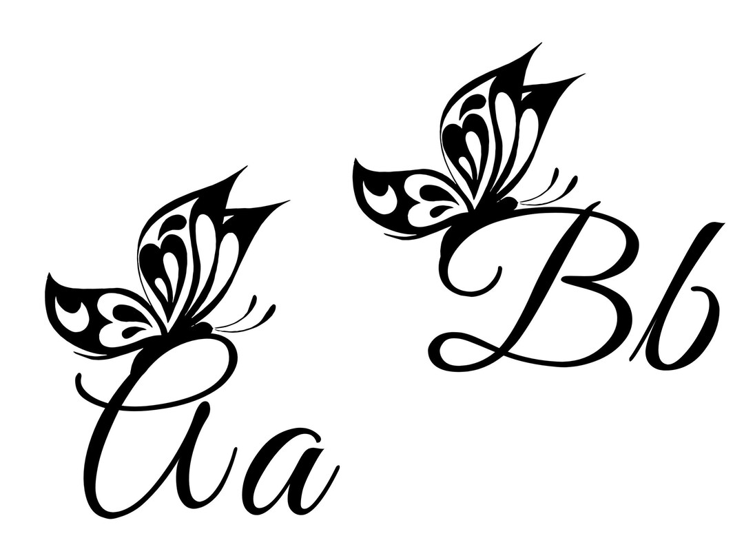 Alfabeto de mariposa svg png letras de monograma mariposa tema alfabeto ...