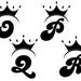 Crown Monogram Svg Png Princess Party Decor Embroidery Fonts Alphabet ...