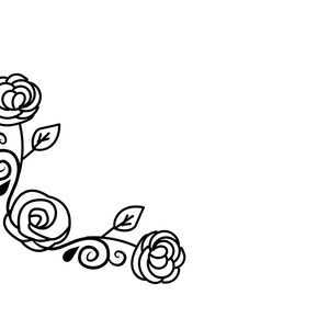 Rose Corner Svg Png Border Design Elements Flower Corner Svg Wedding ...