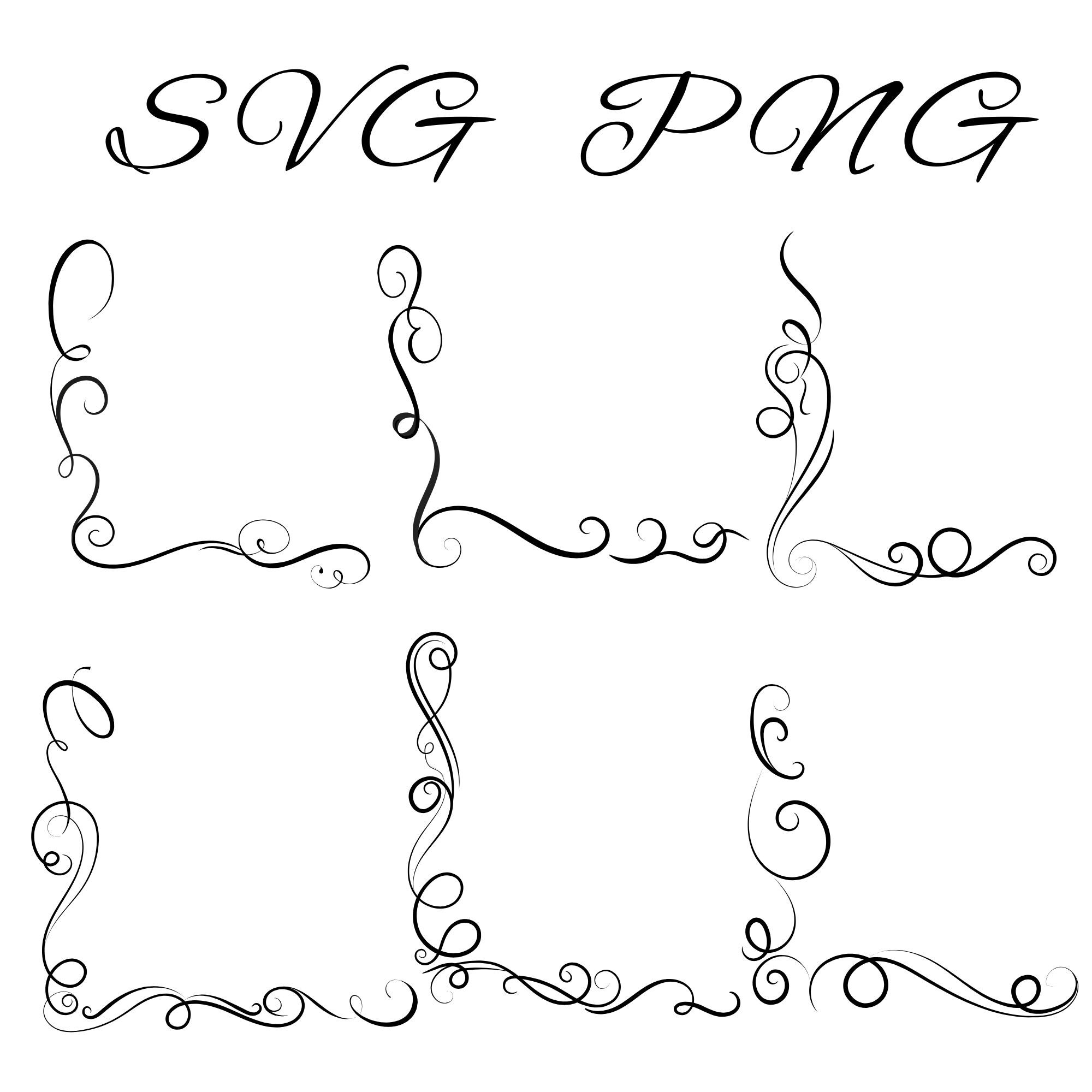 Corner Frame Svg Png Swirl Border Designs Ornate Frame Corner Flourish ...
