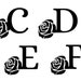 Floral Font Alphabet Rose Svg Png Flower Monogram Svg Wedding Font ...